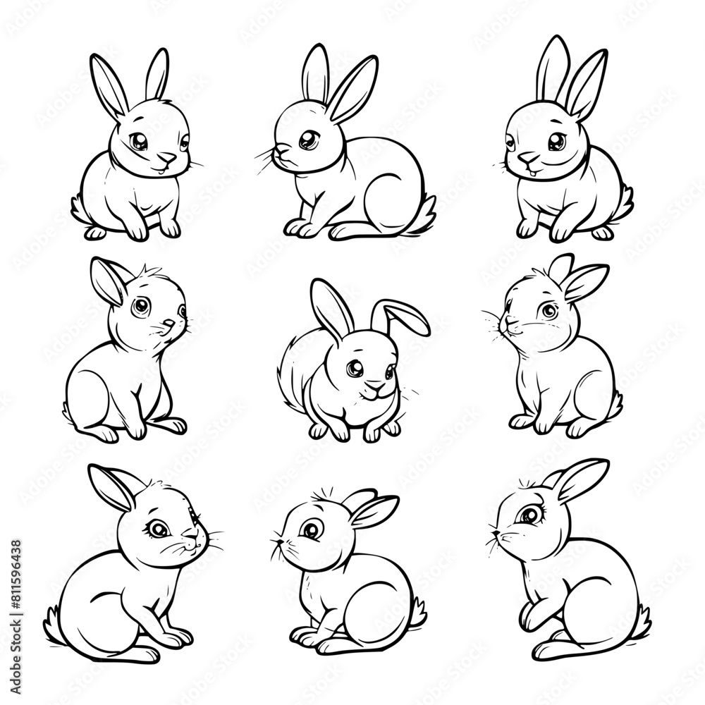 Baby Rabbit SVG, Rabbit Svg, Rabbit Clipart, Doodle Animal Svg, Doodle ...