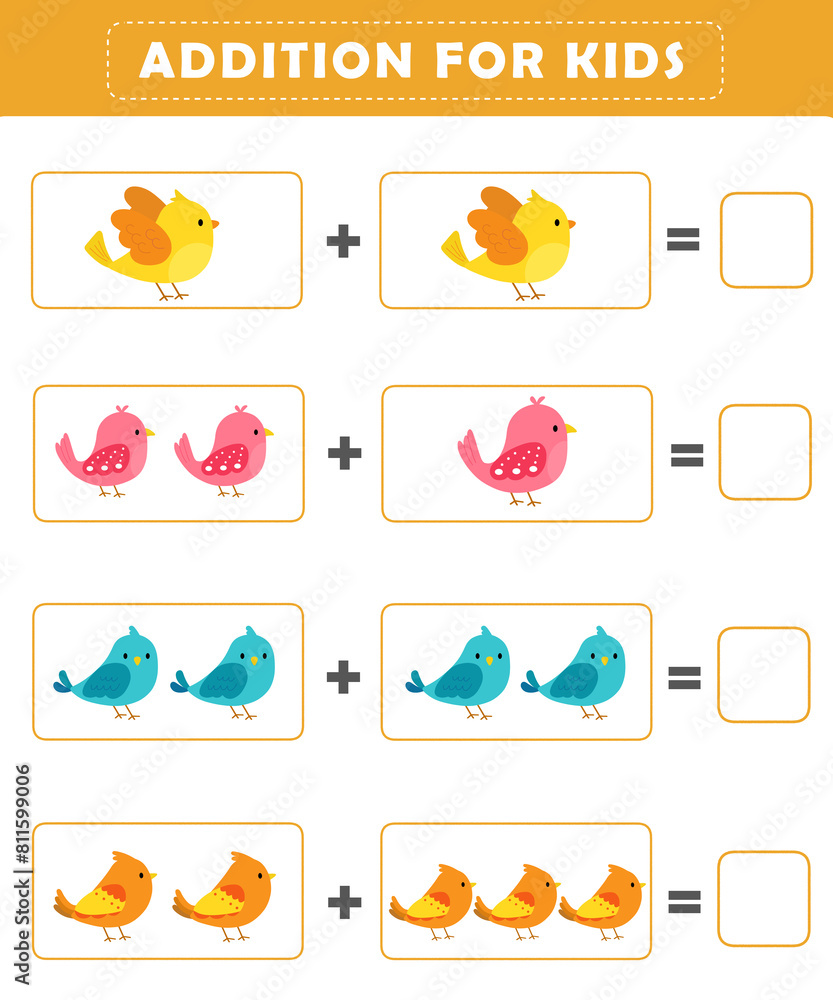 Counting Game for Preschool Children. Math Activities for Kids with ...