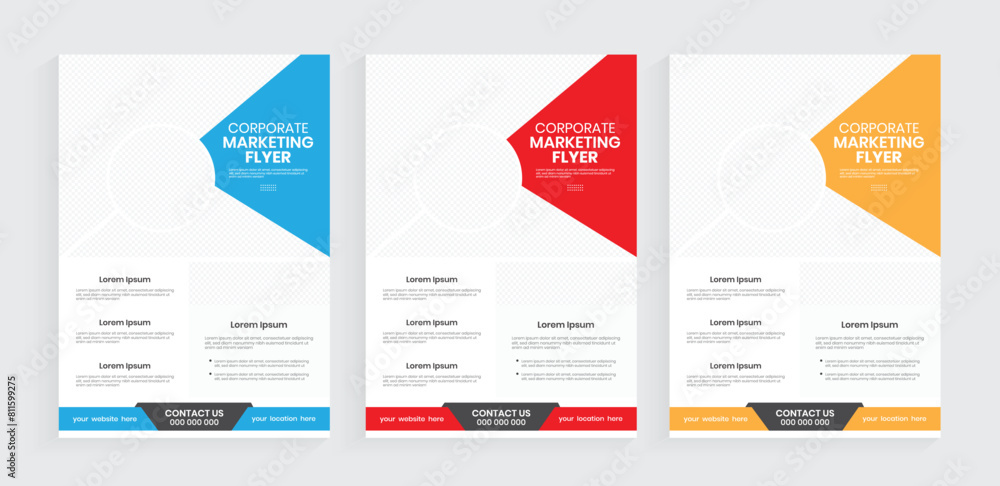 Corporate marketing a4 flier design, cover modern layout, a4 advertise ...