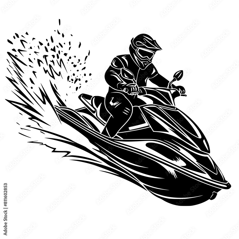 Vetor De Jet Ski Svg Jet Ski Dxf Jet Ski Png Jet Ski Vector Jet Ski Outline Jet Ski Clipart