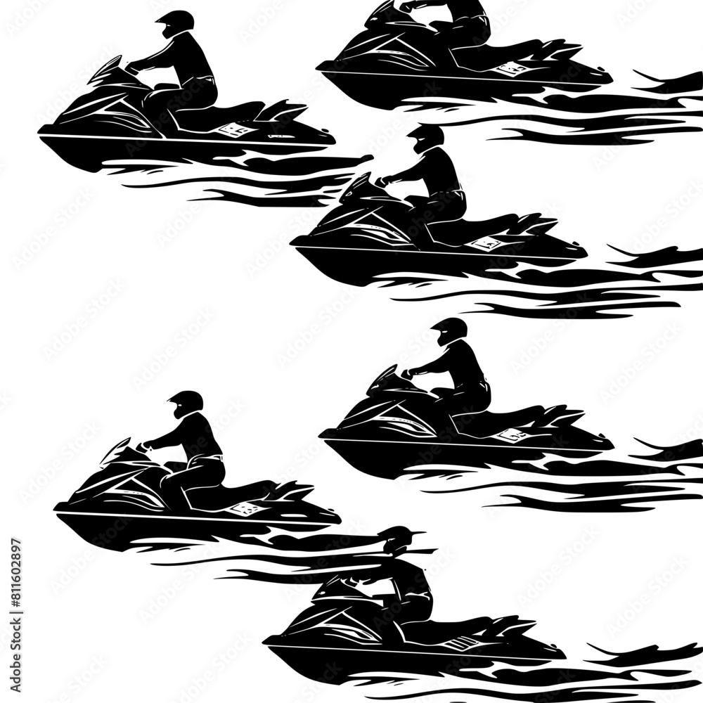 Jet Ski SVG, Jet Ski dxf, Jet Ski png, Jet Ski vector, Jet Ski outline ...