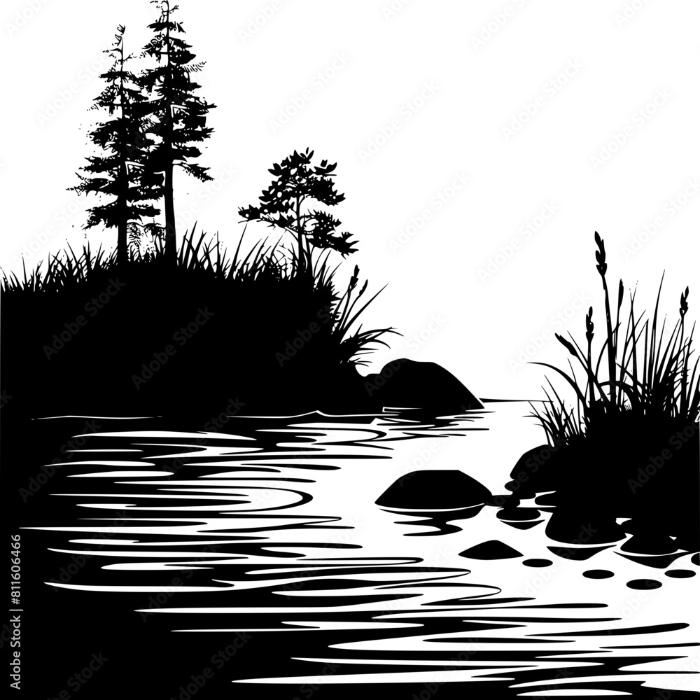 River Scene png, River Scene vector, River Scene clipart, River ...