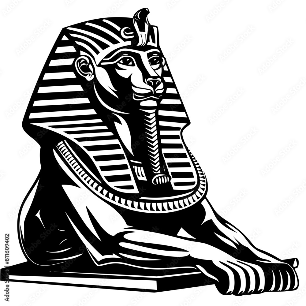 Vetor de Egyptian Sphinx SVG, Svg files for Cricut, Africa Svg, Egypt ...