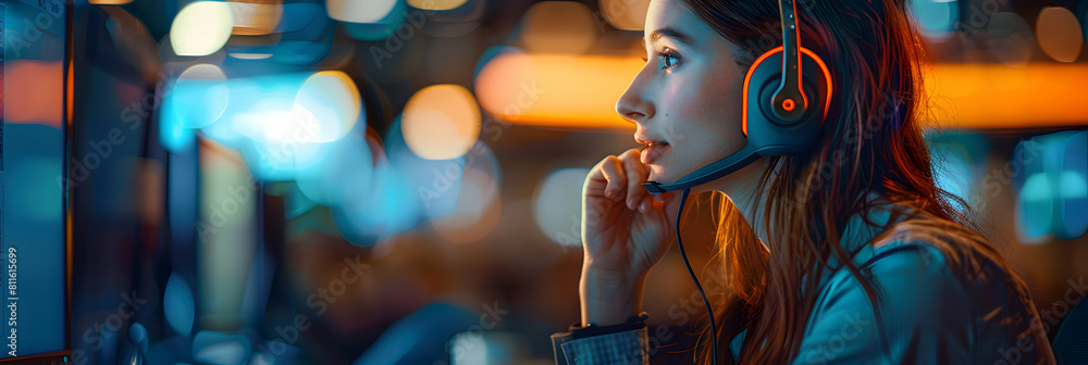 Customer Service Representative Handling Inquiries at Bank Photo ...