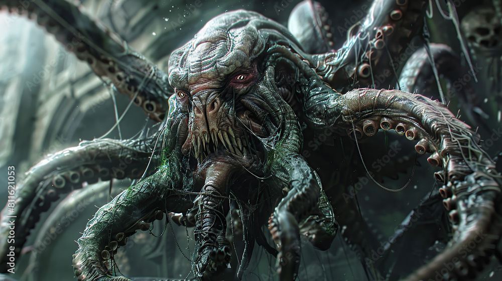 Cthulhu, Lovecraft, mythos, horror, creature, tentacles, cosmic ...