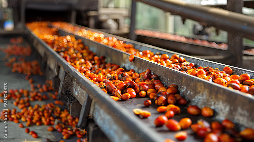 For the process of Extraction of Palm Oil, Sun Dried Palm Kernel kept ...