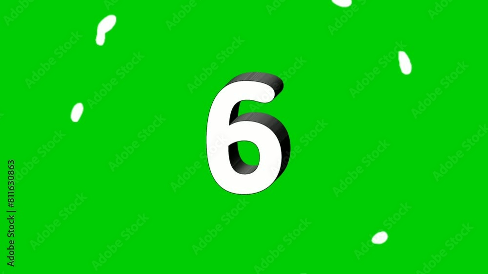 Countdown cartoon number 10 ten to 1 zero motion graphics animation on ...