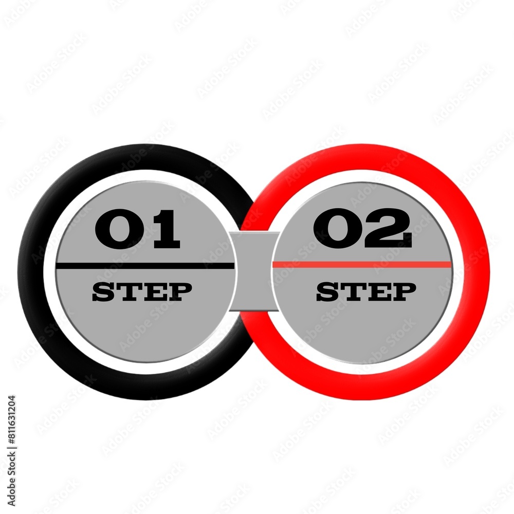 2 step infographics illustration of an background with arrows Stock ...