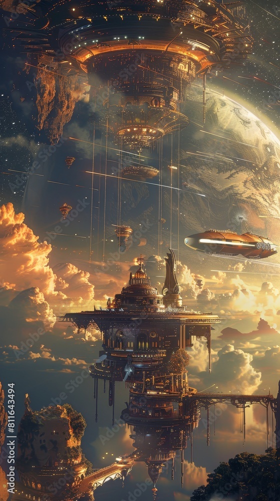 Surrealism of a space vehicle using antigravity lift and magnetic ...