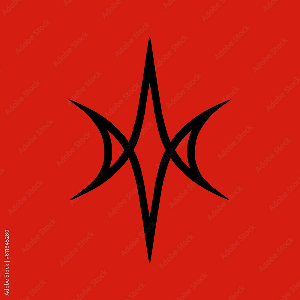 Unicursal Hexagram, Satanic Symbols, Medieval Occultism, Magic Stamps ...