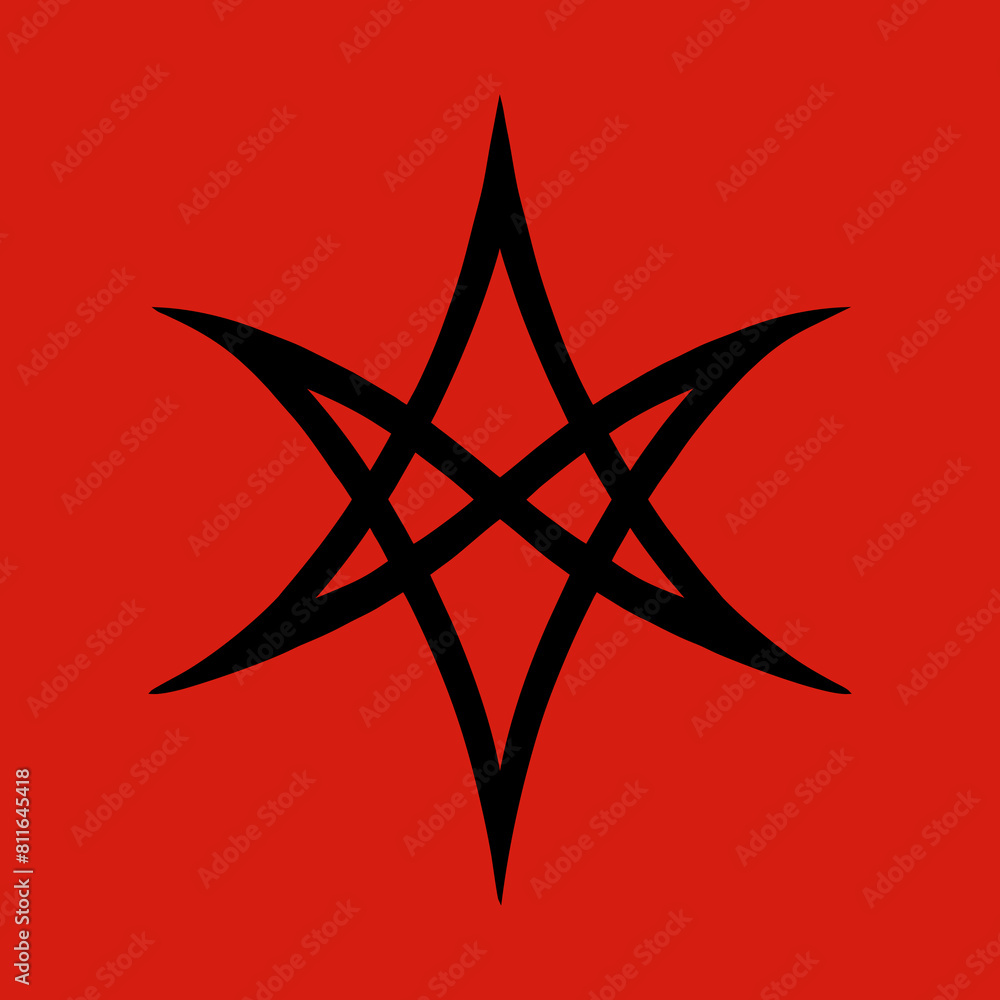 Unicursal Hexagram, Satanic Symbols, Medieval Occultism, Magic Stamps ...