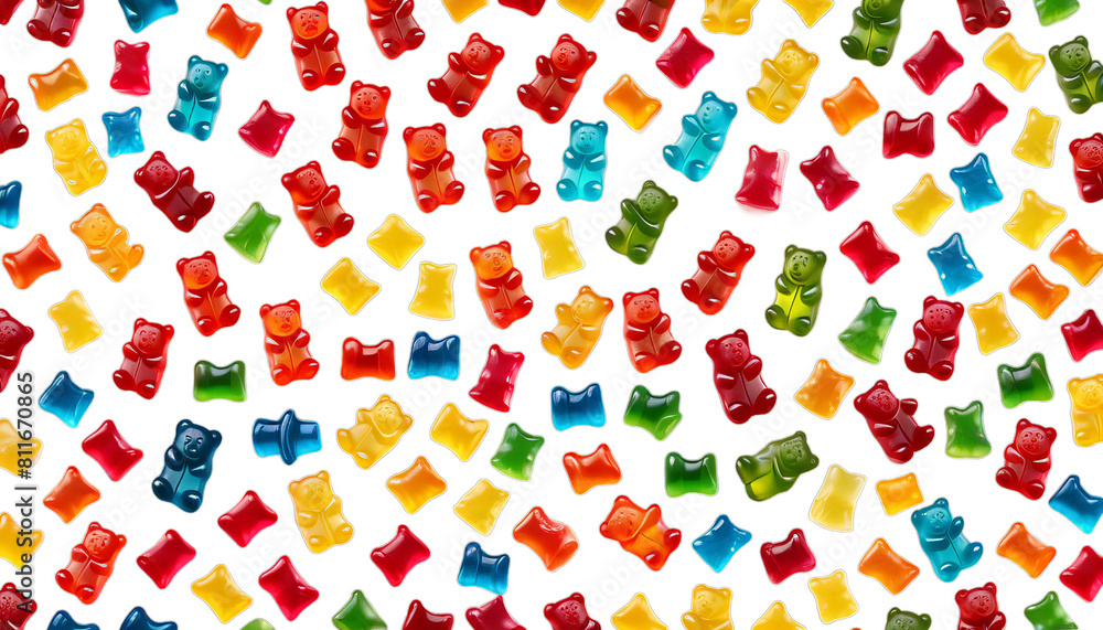 gummy background transparent bears candy bear red yellow gelatin sweet ...