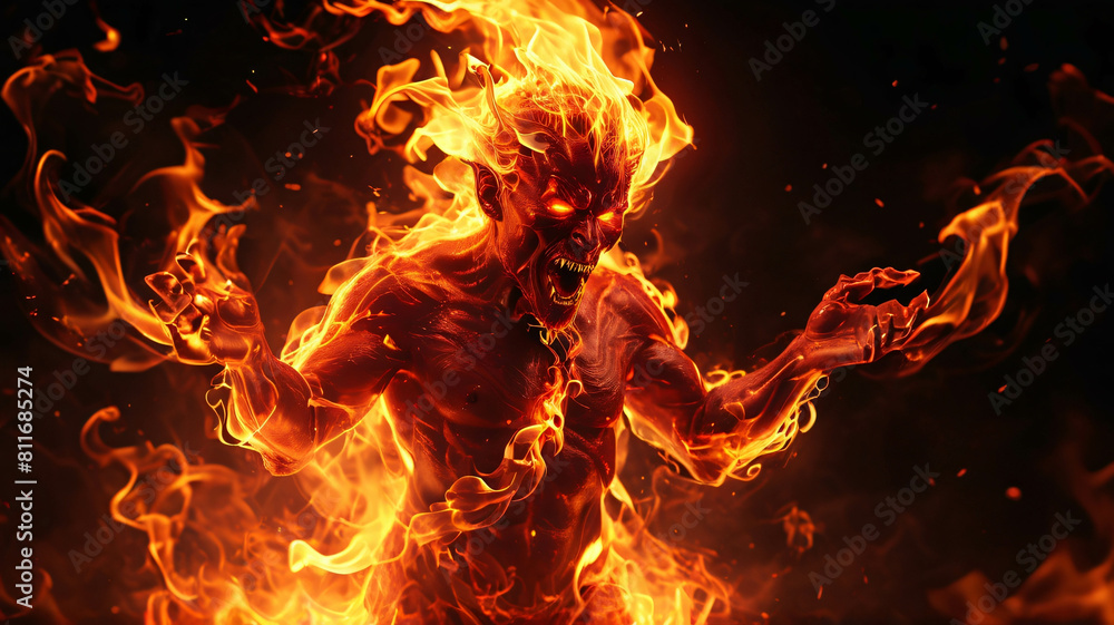 Devil, satan, demon, evil, lucifer, monster in hell and rage, super ...