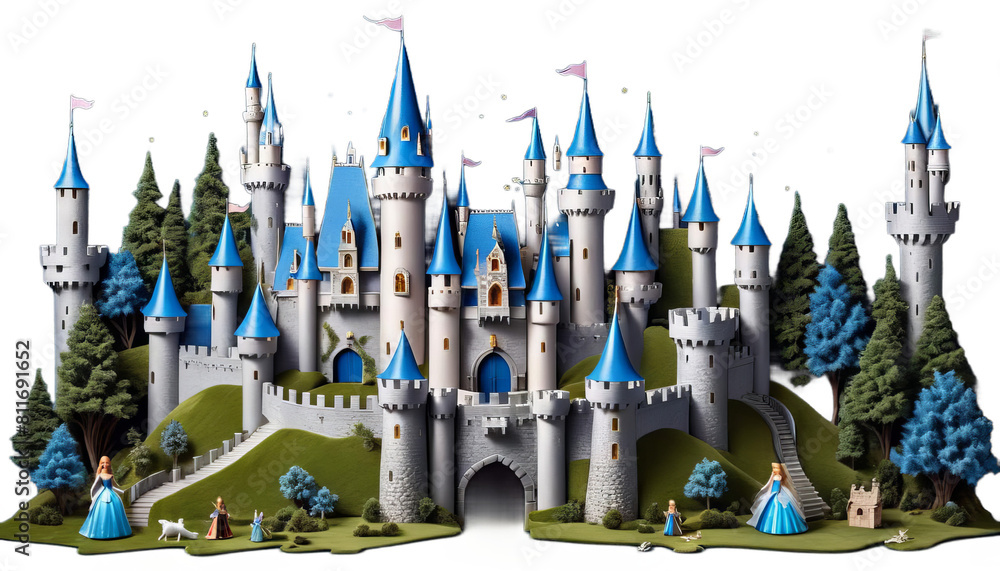 blue fairy background castle tale banner widescreen wallpaper disney ...
