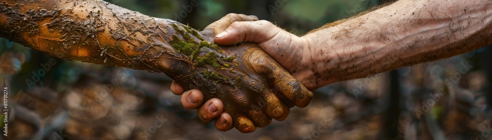 Join your hand with nature, feel the power of the forest, and make the ...