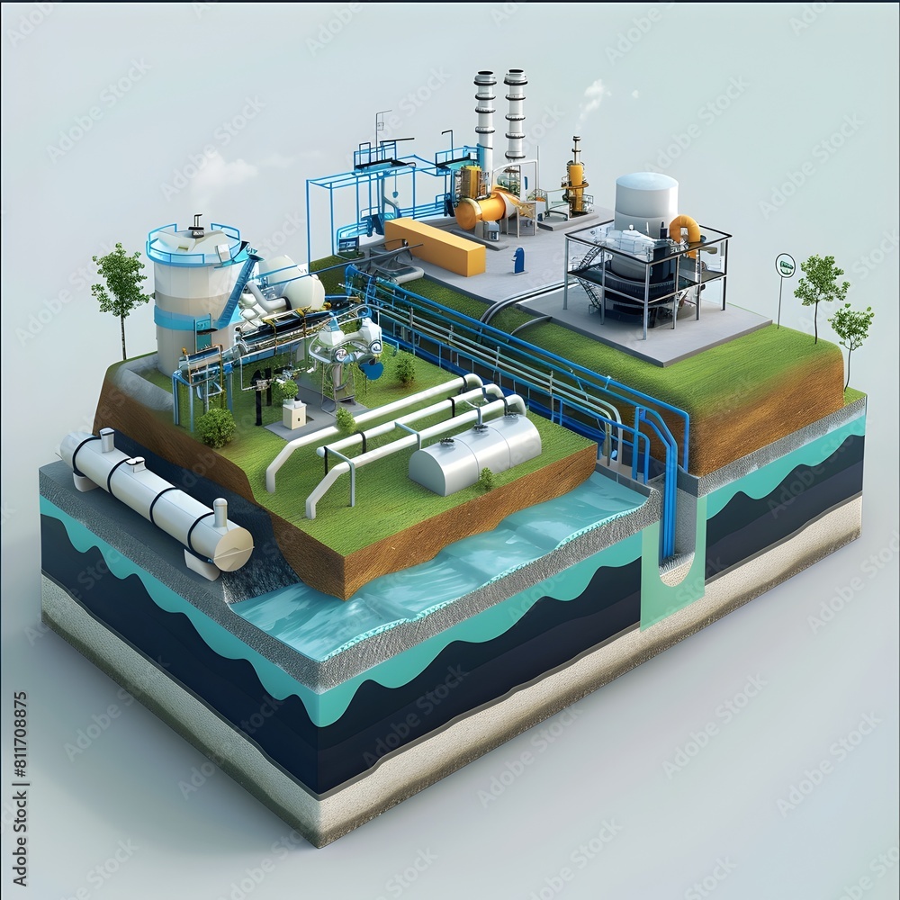 Detailed 3D Diagram of Cradle to Gate Scope for Life Cycle Assessment ...