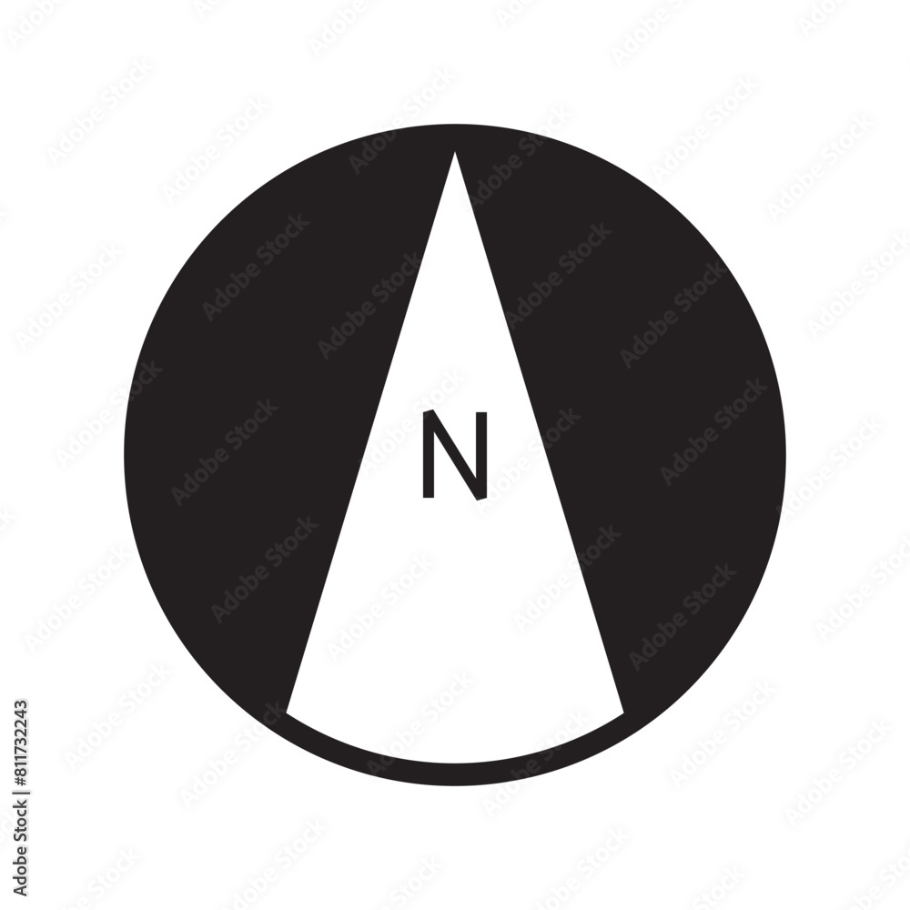 Architectural north arrow and compass outline vector Stock Vector ...