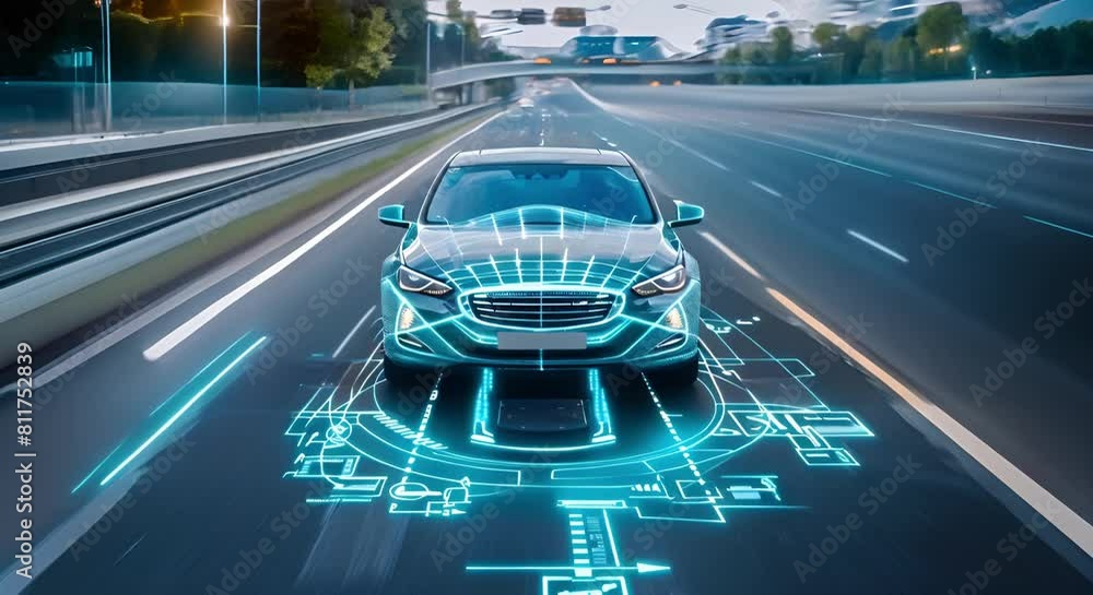 Future autonomous car sensor system ensures driverless safety with ...