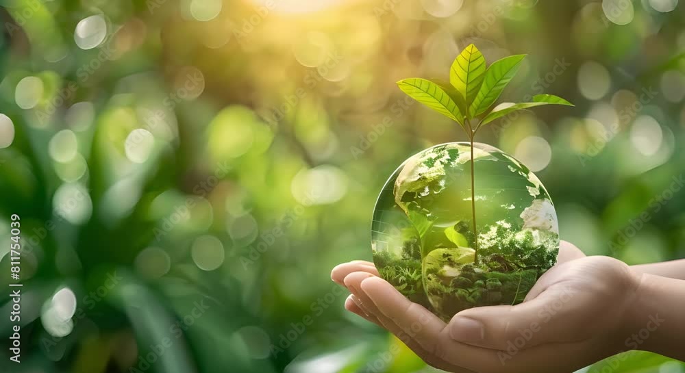 World Environment Day concept with ESG green energy and sustainable ...