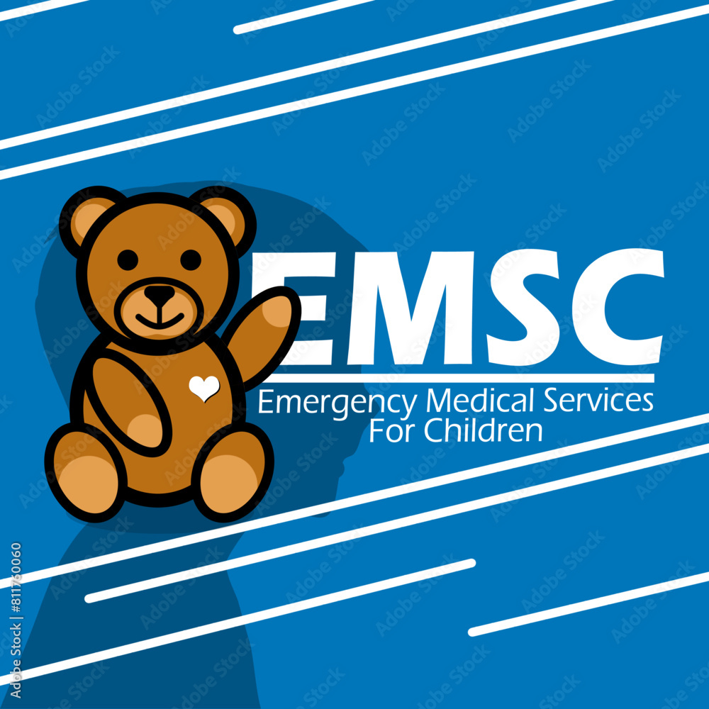 Emergency Medical Services for Children Day (EMSC) event banner. A ...