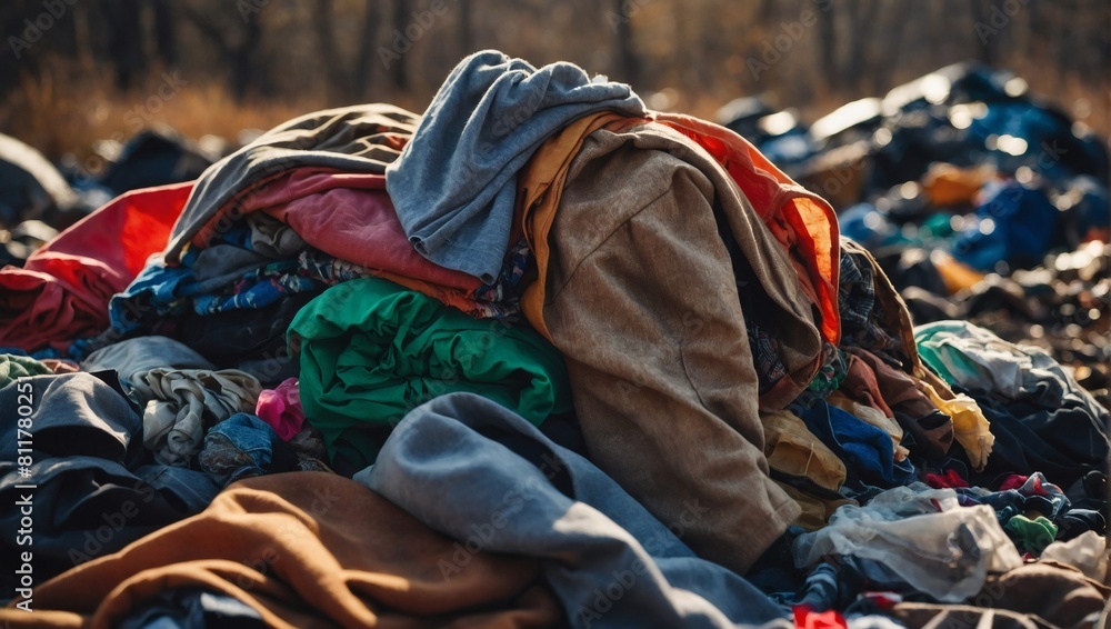 Fast Fashion Fallout, Used Clothes Piling Up in Dump, Highlighting ...