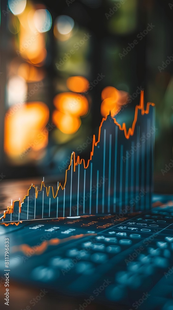 Market chart of business increase stock graph or investment financial ...