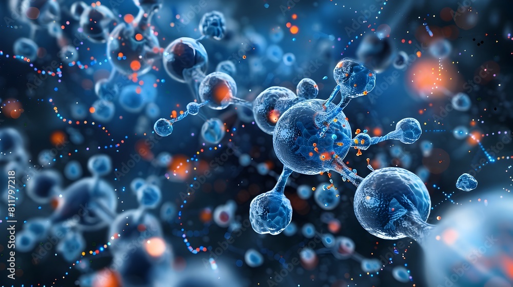 Innovative Insulin Molecule Visualized with Advanced Futuristic ...