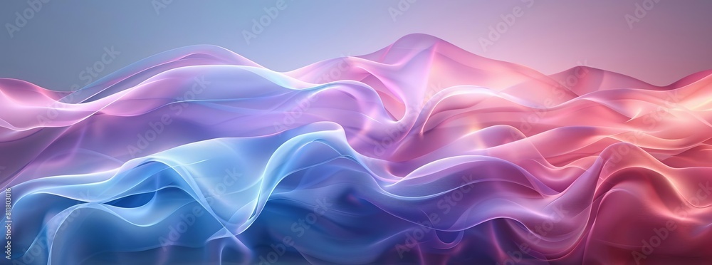 Set air flow on a light background Infrared wind wave light effect ...