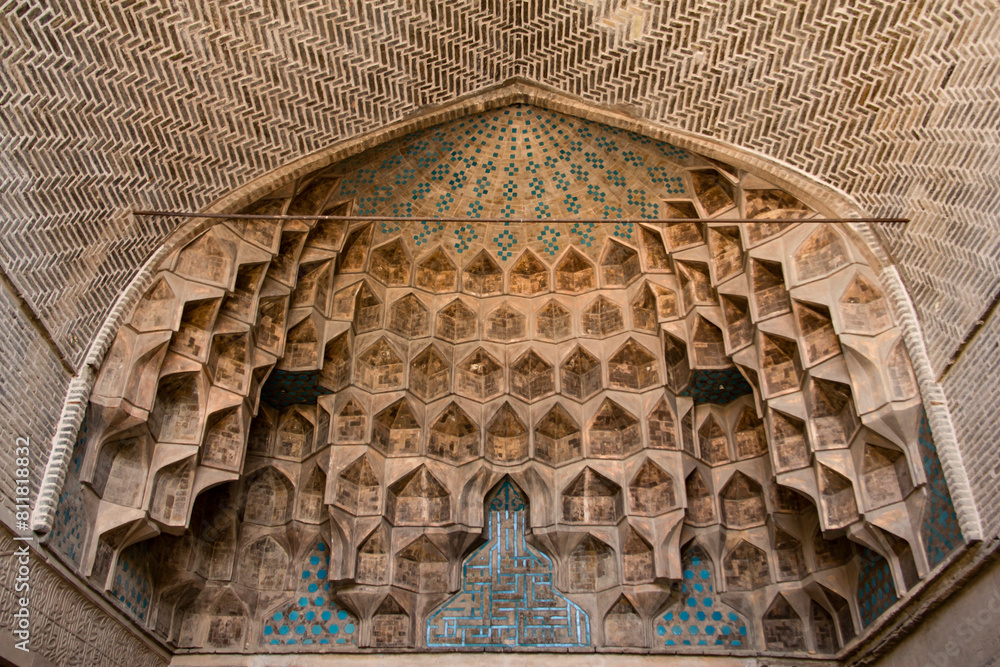Beautiful artistic architecture of the entrance altar of Taj al-Mulk in ...