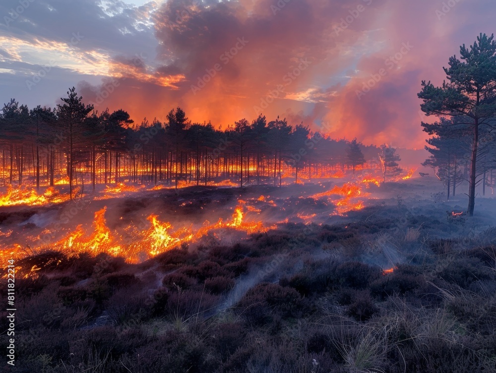 Forest on fire, hot summer day，Blazing Forest Inferno - Captivating 4K ...