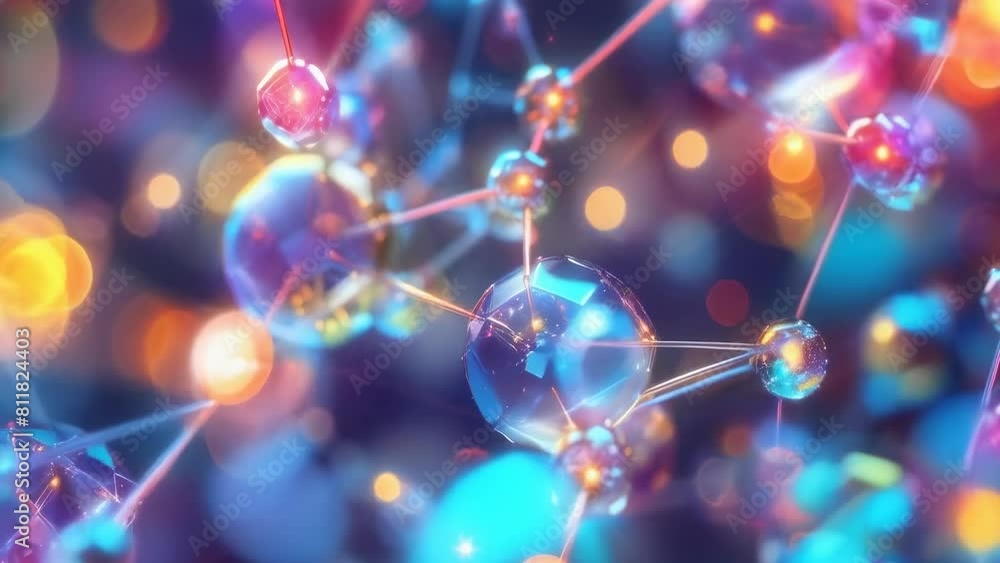 3d Rendering Of A Molecular Structure Featuring Multi Colored Atoms