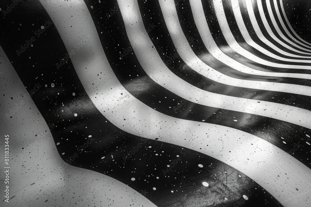 High contrast black and white image featuring a mesmerizing spiral ...