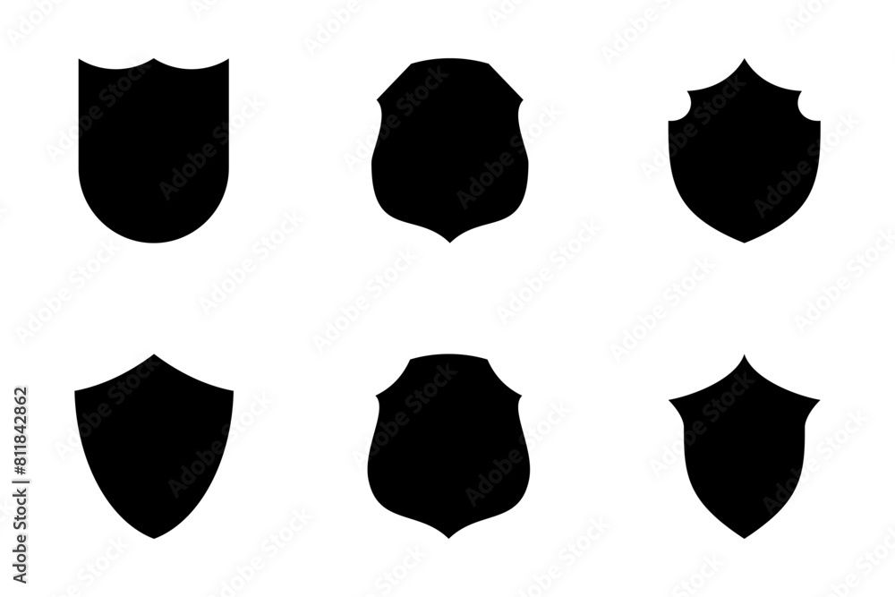 Shield Emblem & Badge Logos Glyph pictogram symbol visual illustration ...