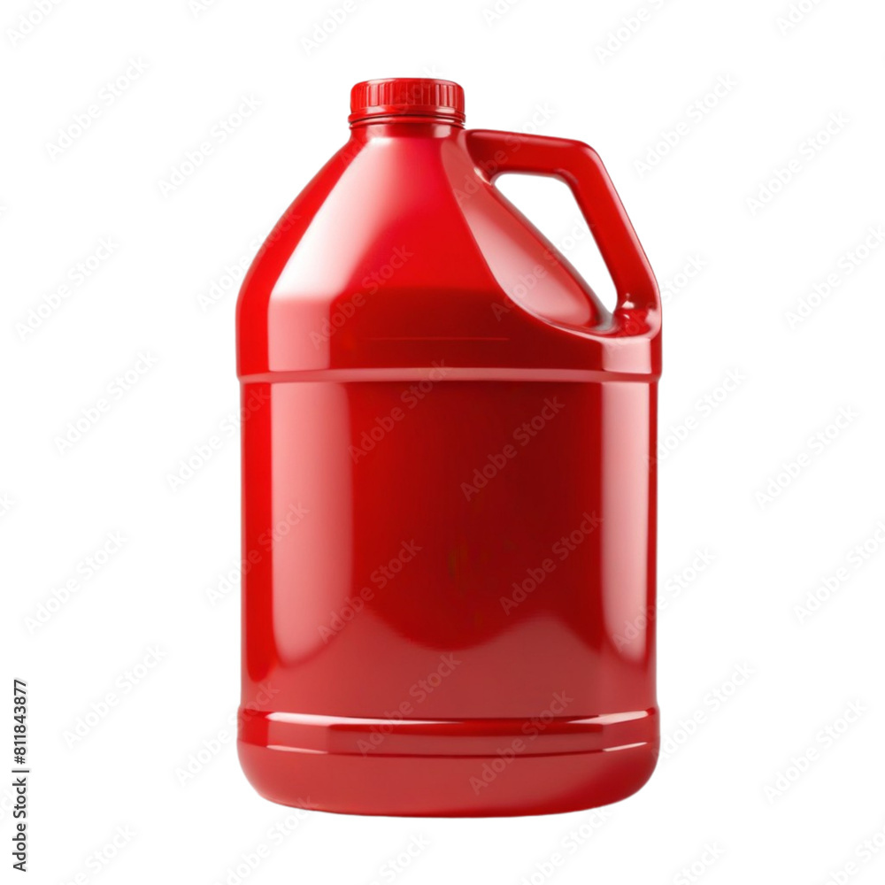 red plastic container on Isolated transparent background png. generated ...