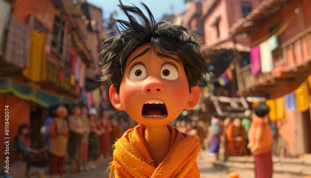 An animated character with its clothes on backwards and inside out ...