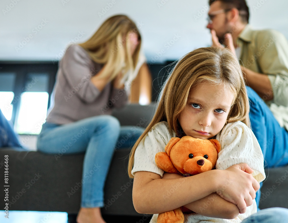 child family sad parent mother conflict father problem girl arguing ...