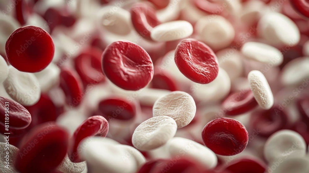 This is a clear image of white blood cells under a microscope showing ...