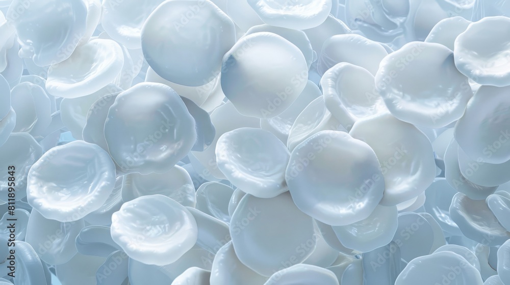 A clear image showing white blood cells can be seen in this sample ...
