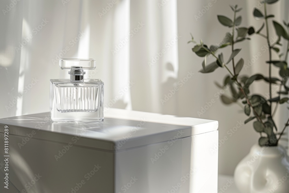 High-end fragrance in blossom designed bottle, deluxe scent trail of ...