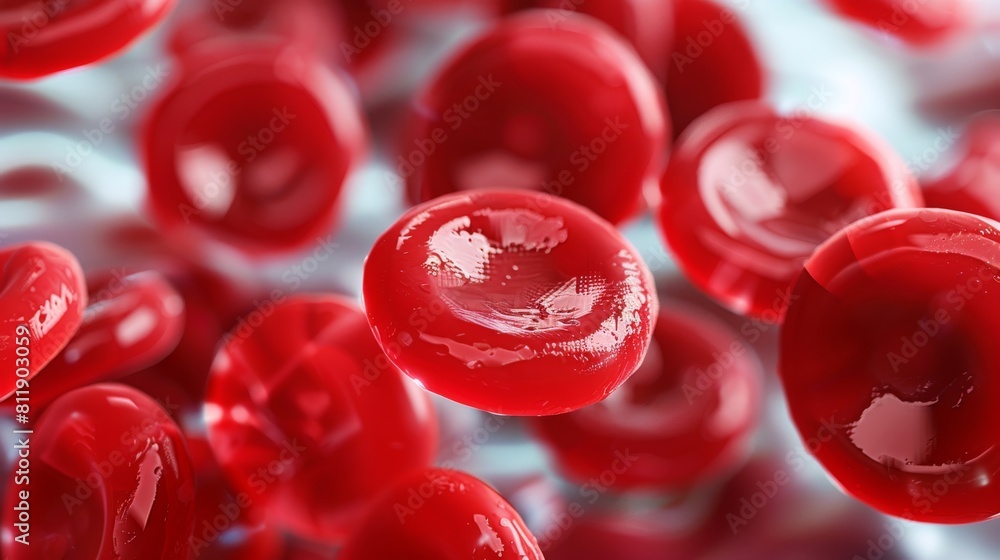 The provided image displays a clear view of white blood plasma sample ...