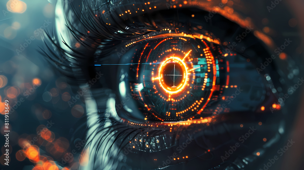 Eye of futuristic and Innovative Imagery AI and Automation use of ...