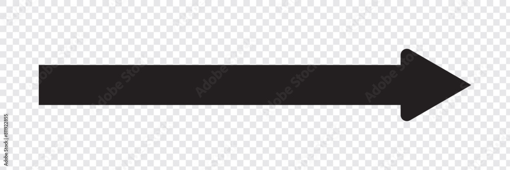 Long arrows icon set. Vector set of trendy long arrows left and right ...