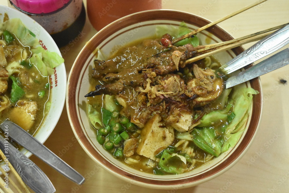 Ongklok noodles, a traditional food typical of Dieng, Central Java ...
