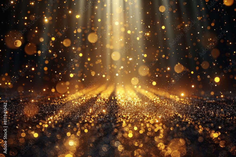 Shiny gold display, gold pattern backdrop, sparkle enchanting luxury ...