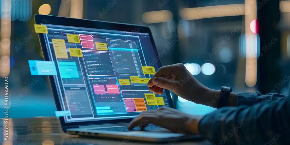 Agile Development in Action: Streamlining Project Management Stock Illustration | Adobe Stock