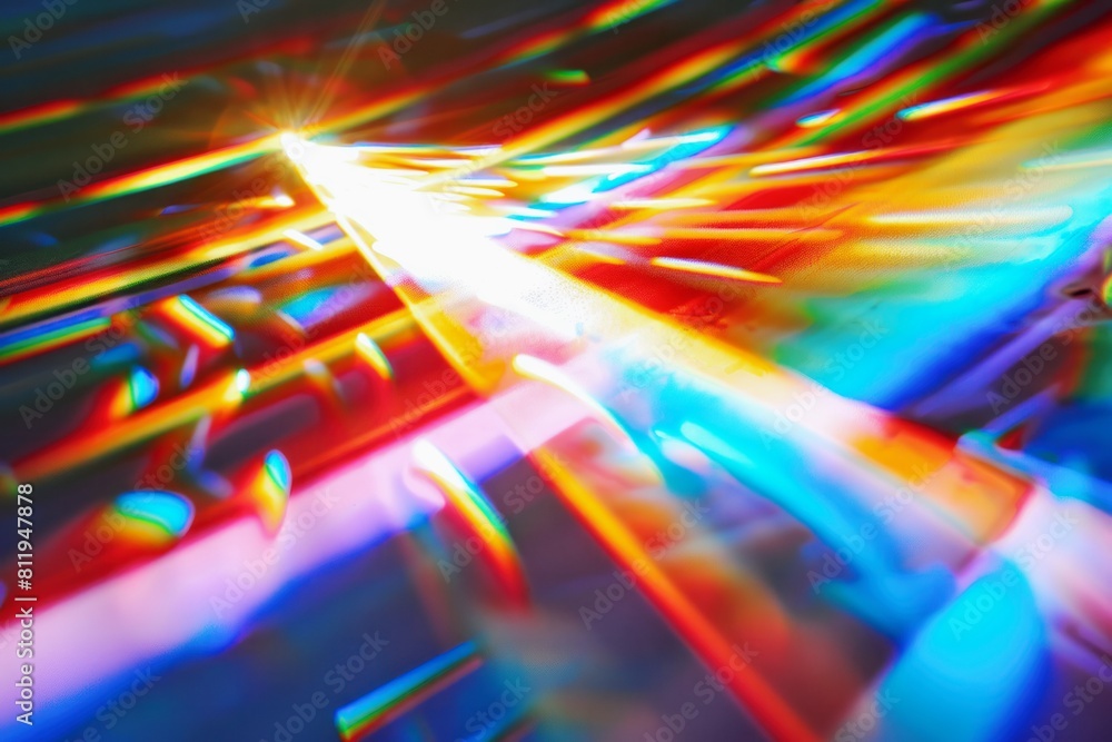 holographic prism rainbow flare film lens flare bokeh analog photo ...