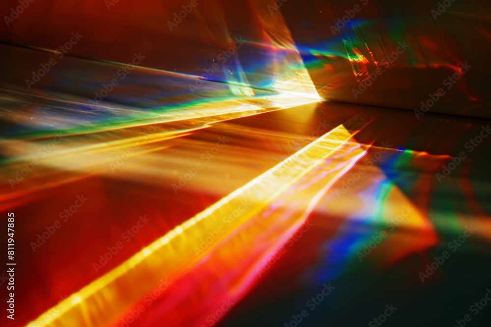 holographic rainbow flare reflection abstract background light ...