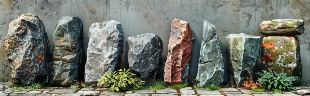 Simple stone altar - a set of various stone altars - various models ...