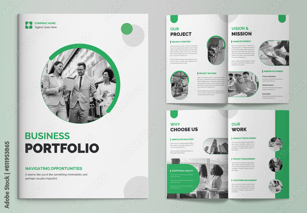 Business Portfolio Layout Template Stock Template | Adobe Stock