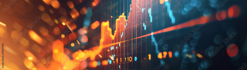 Growing Stocks - A dynamic graph showcasing the upward trend of stocks ...